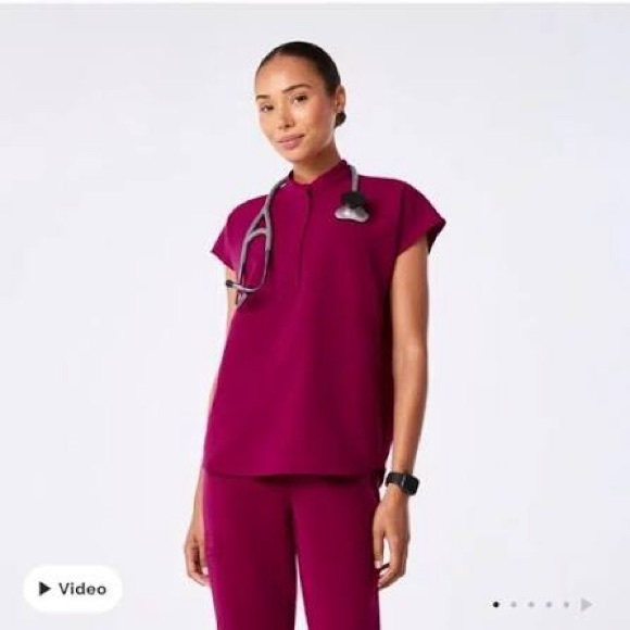 Figs | Tops | Figs Dark Magenta Scrubs Set Top And Bottoms Medium ...